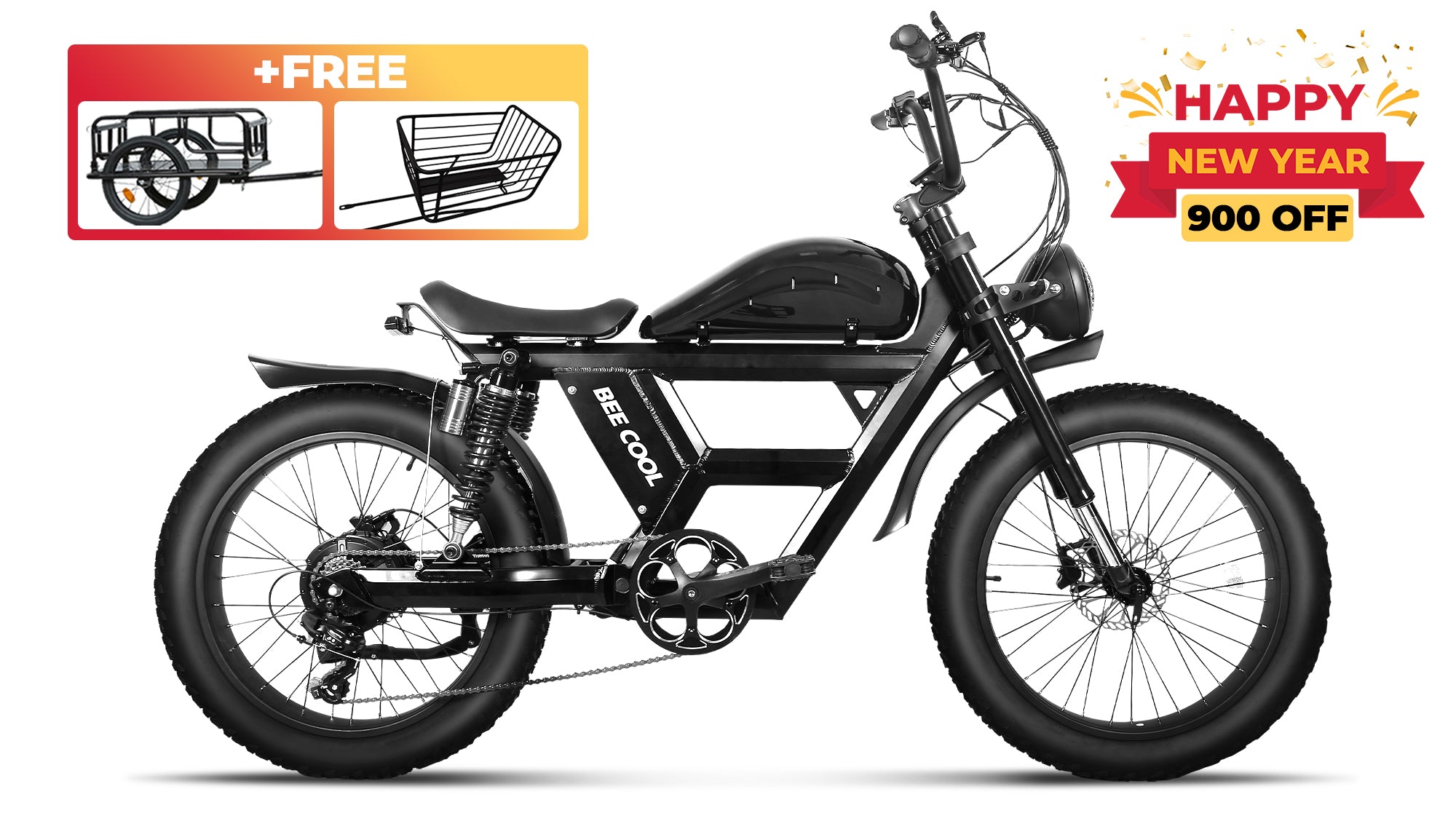 Bee Challenger Ebike, Long Range Electric Bike | Bee Cool Bikes