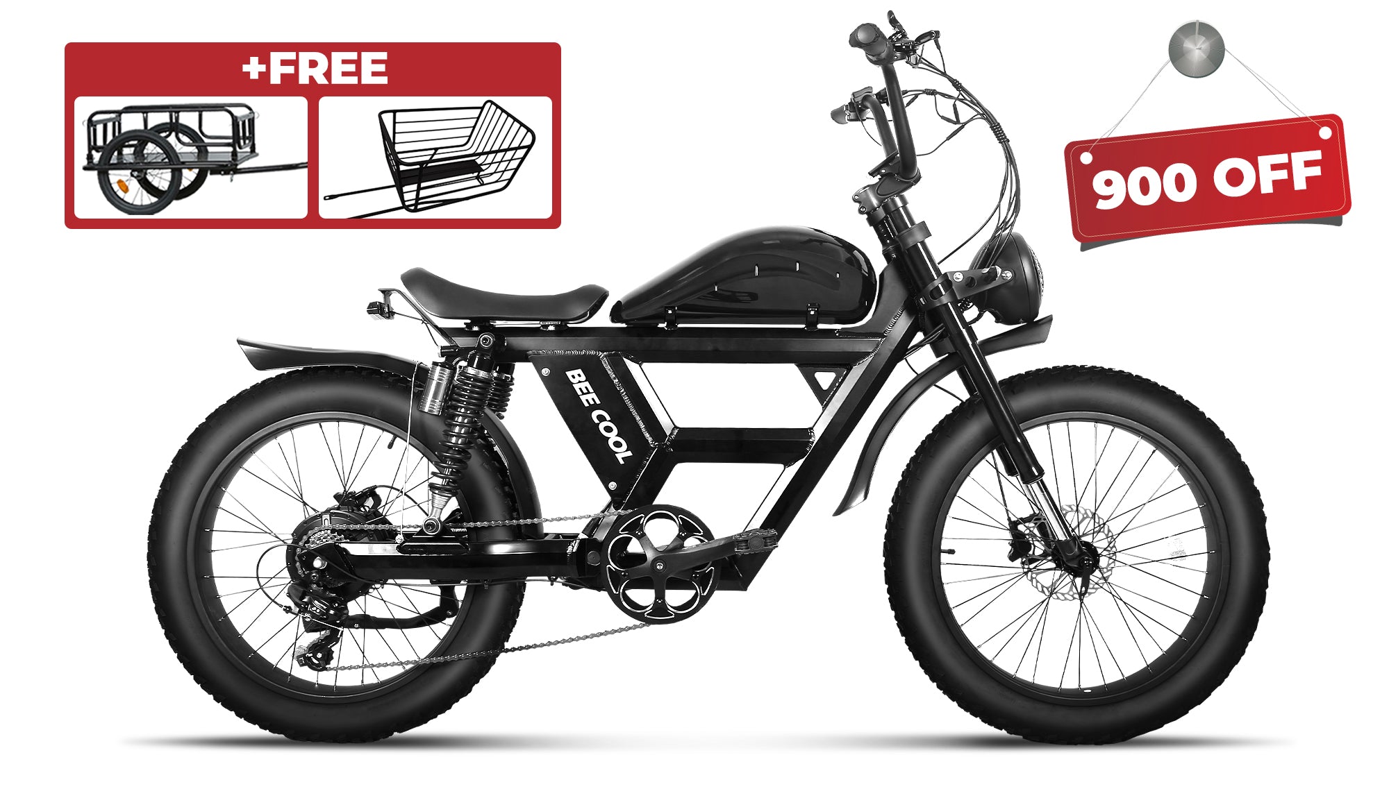 Bee Challenger Ebike, Long Range Electric Bike | Bee Cool Bikes